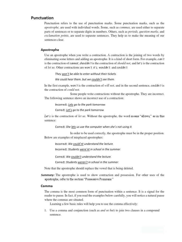 Punctuation Rules and Usage Guide | PDF | Comma | Punctuation