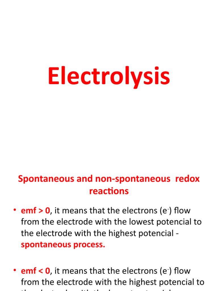 Electrolysis | PDF