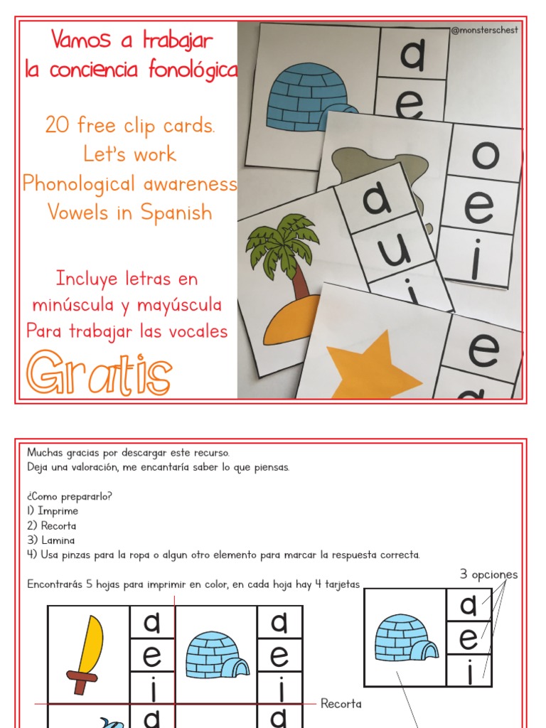Tarjetas Gratis para Conciencia Fonológica | PDF | Libros para adolescentes