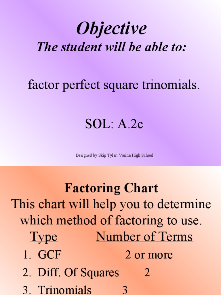 Factoring PST | PDF | Mathematics | Elementary Mathematics