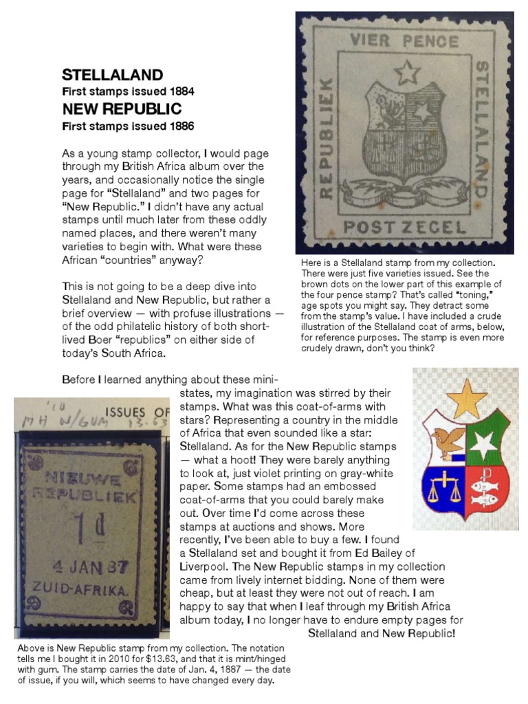 Afrique Du Sud - Stellaland - Postal History 2 | PDF | Philately ...