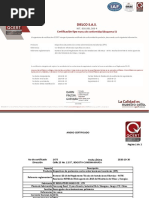 Certificado Retie Aisladores Pararrayos y Cortacircuitos | PDF | Ingenieria Eléctrica | Electricidad