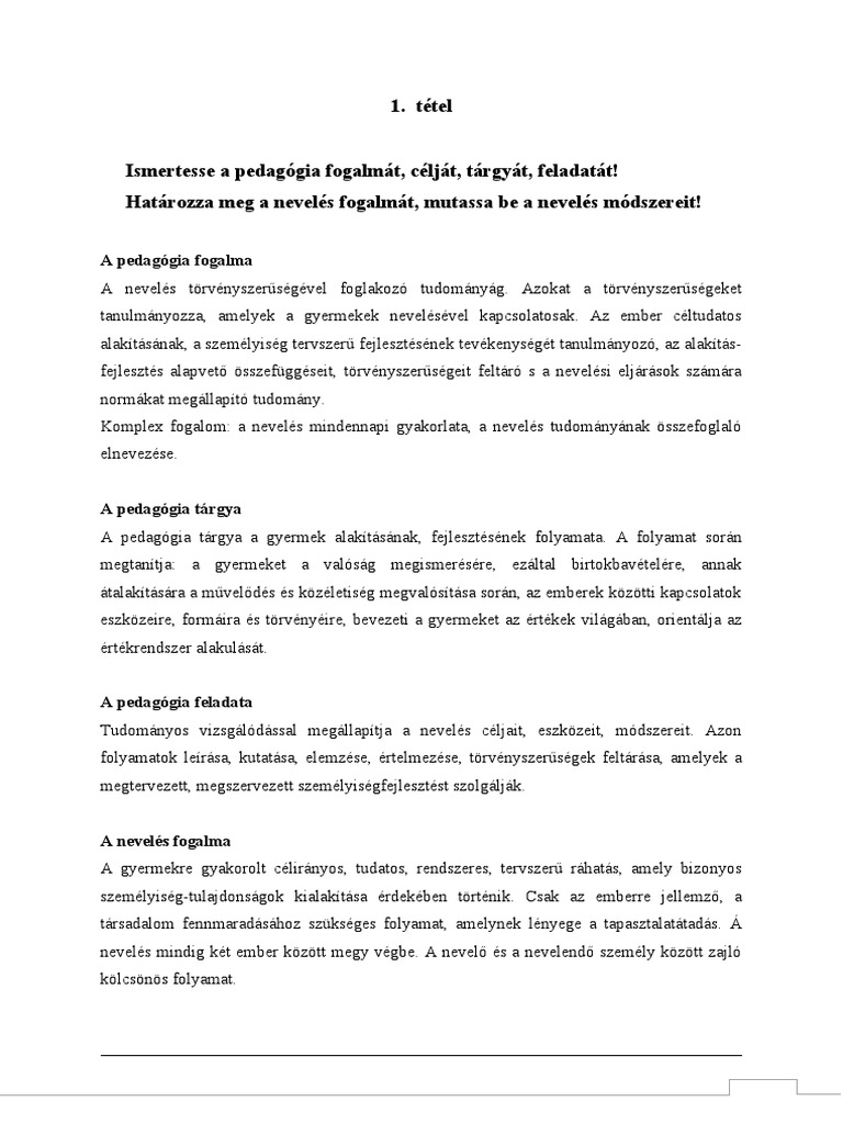 14 p Szóbeli Tételek | PDF