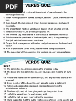 Lesson 5 Verbs Lesson | PDF | Verb | Grammatical Conjugation