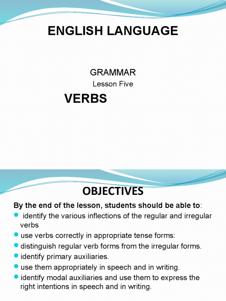 Understanding Verbs: Types and Uses | PDF | Verb | Grammatical Conjugation
