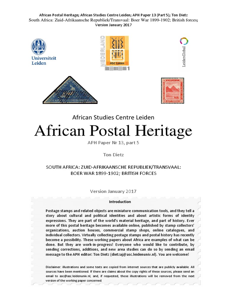 Afrique Du Sud - Transvaal - Postal History Part 5 - Émissions Britanniques | Download Free PDF ...