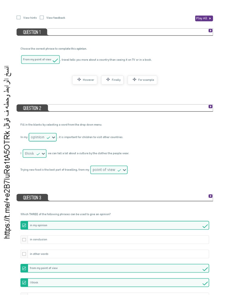 Asking For and Giving Opinions | PDF | Tourism