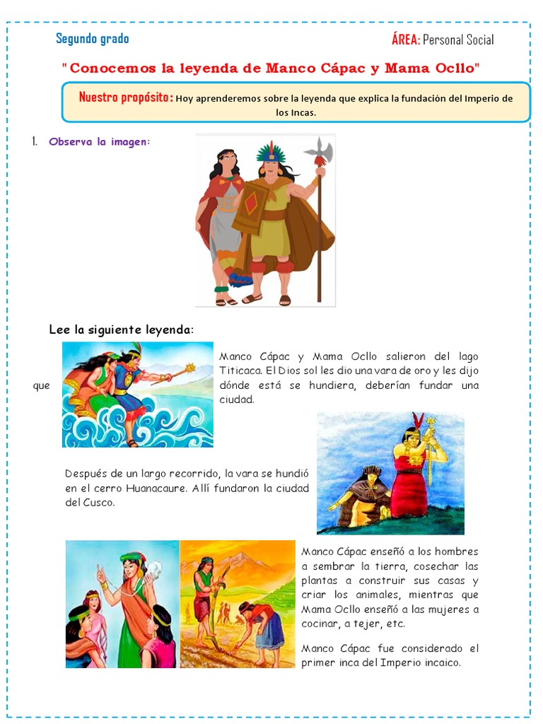 LA GRAN Leyenda de Manco Cápac y Mama Ocllo | PDF | Imperio Inca