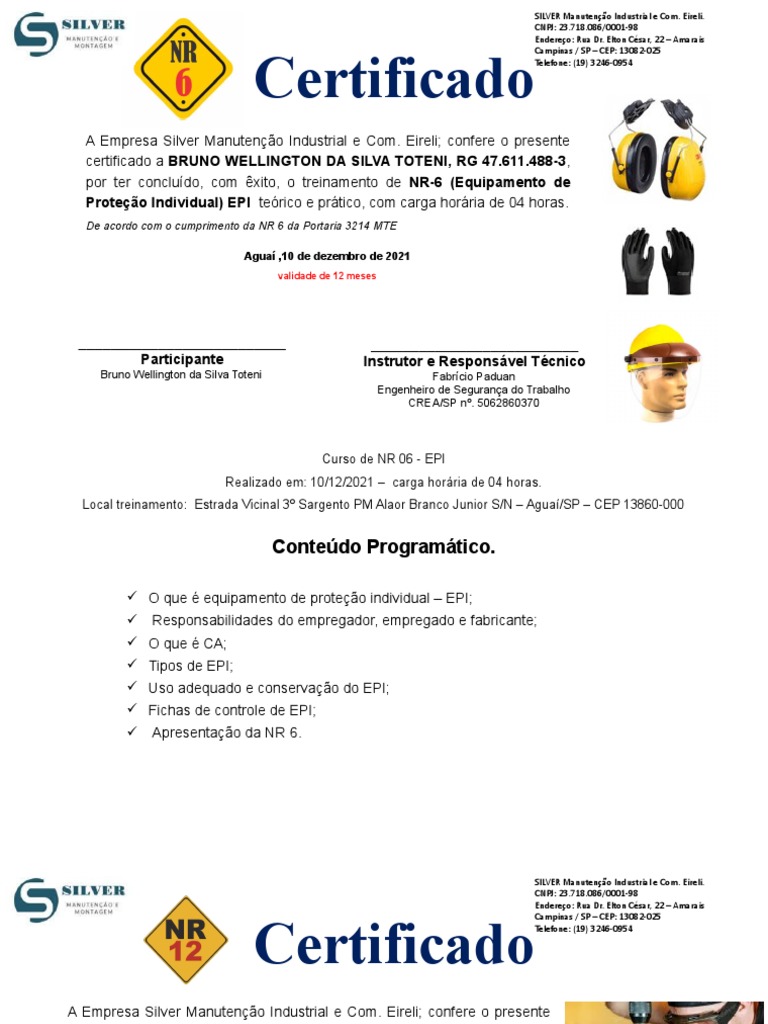 Certificado Todos Bruno 1 | PDF