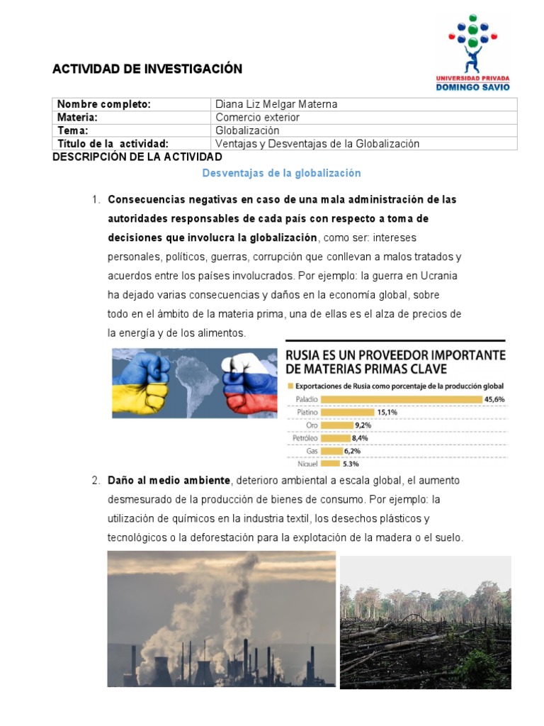 Ventajas Y Desventajas De La Globalización Un Análisis Equilibrado De