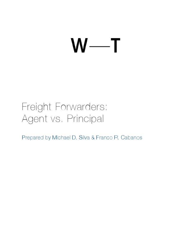 Freight Forwarders Michael Silva | PDF | Law Of Agency | Cargo