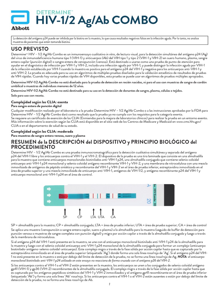 IN02732530ES v8.0 Determine HIV 12 AgAb Combo Product in | PDF | VIH / SIDA | Sistema inmune