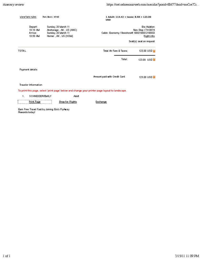 View Fare Rules: To Print This Page, Select 'Print Page' Below and ...