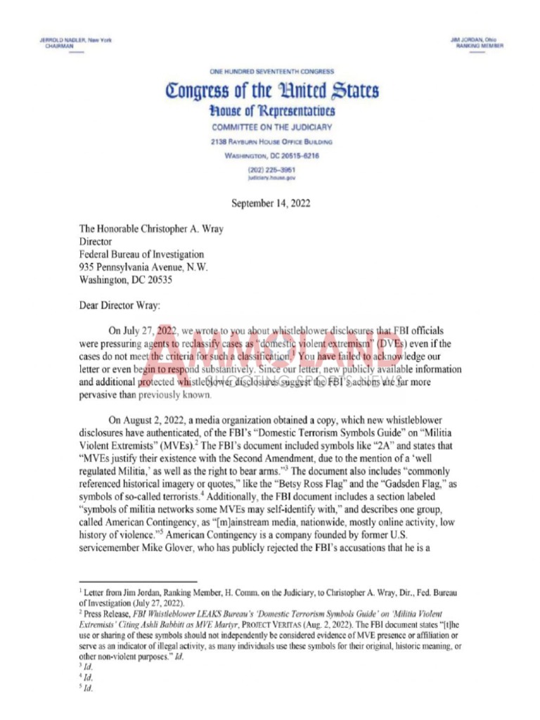Congressman Jim Jordan Requested FBI Explain Domestic Terrorist Symbols ...