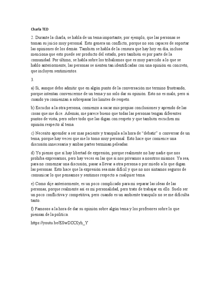 Charla TED | PDF