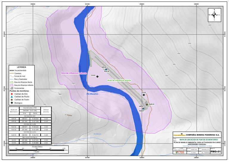 Mapa de Ubicacion de Puntos de Monitoreo | PDF | Geodesia | Geofísica