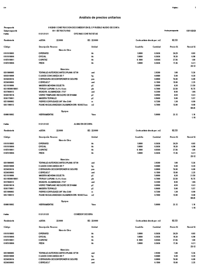 Apu Estructuras | PDF | Electricidad