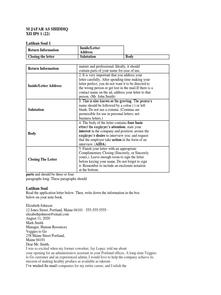M Jafar As Shiddiq Xii Ips 1 (22) Latihan Soal | PDF