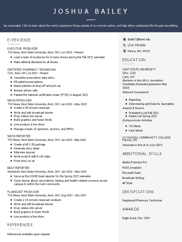 Joshua Bailey Resume | PDF