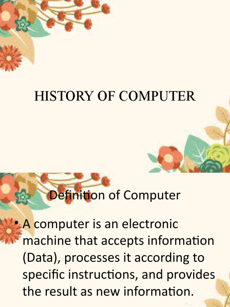 History of Computer | PDF | Computing | Office Equipment