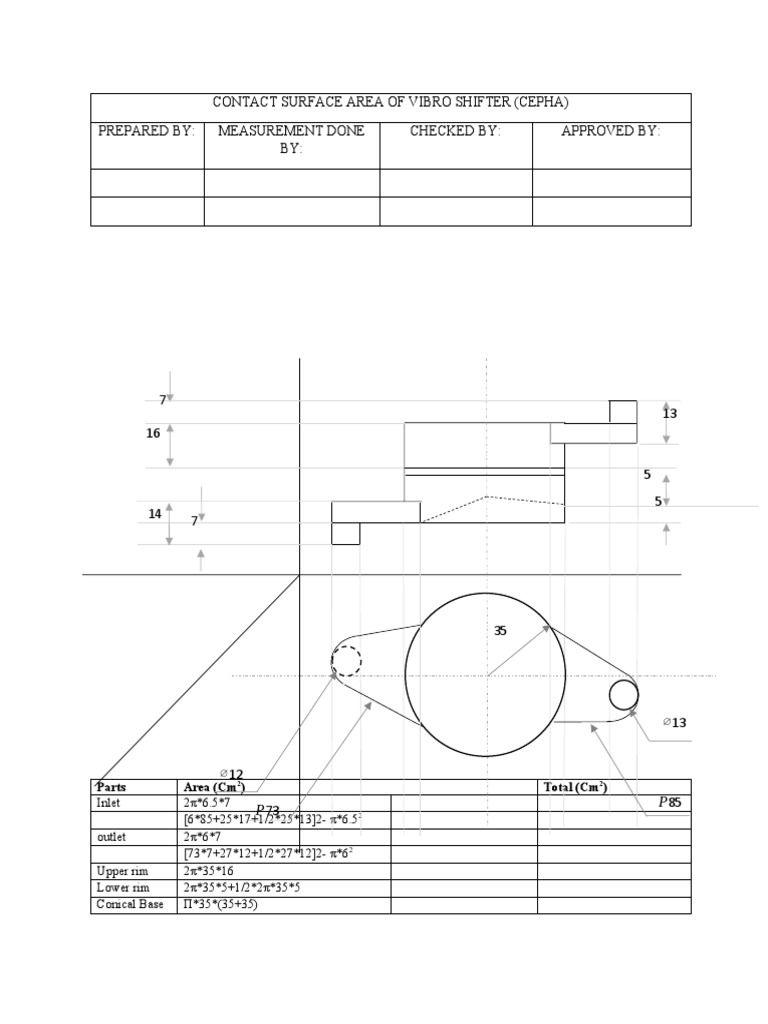 Contact Surface Area Calculations | PDF | Manufactured Goods | Equipment