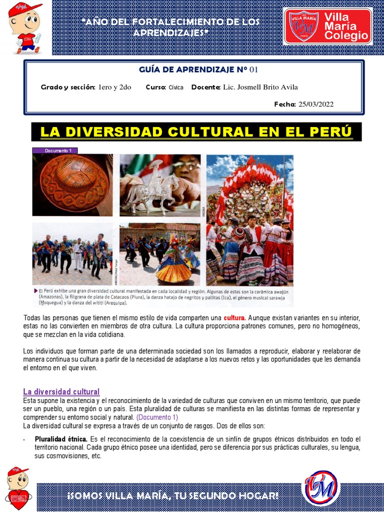 1 - La Diversidad Cultural en El Perú | PDF | Perú | Lengua española