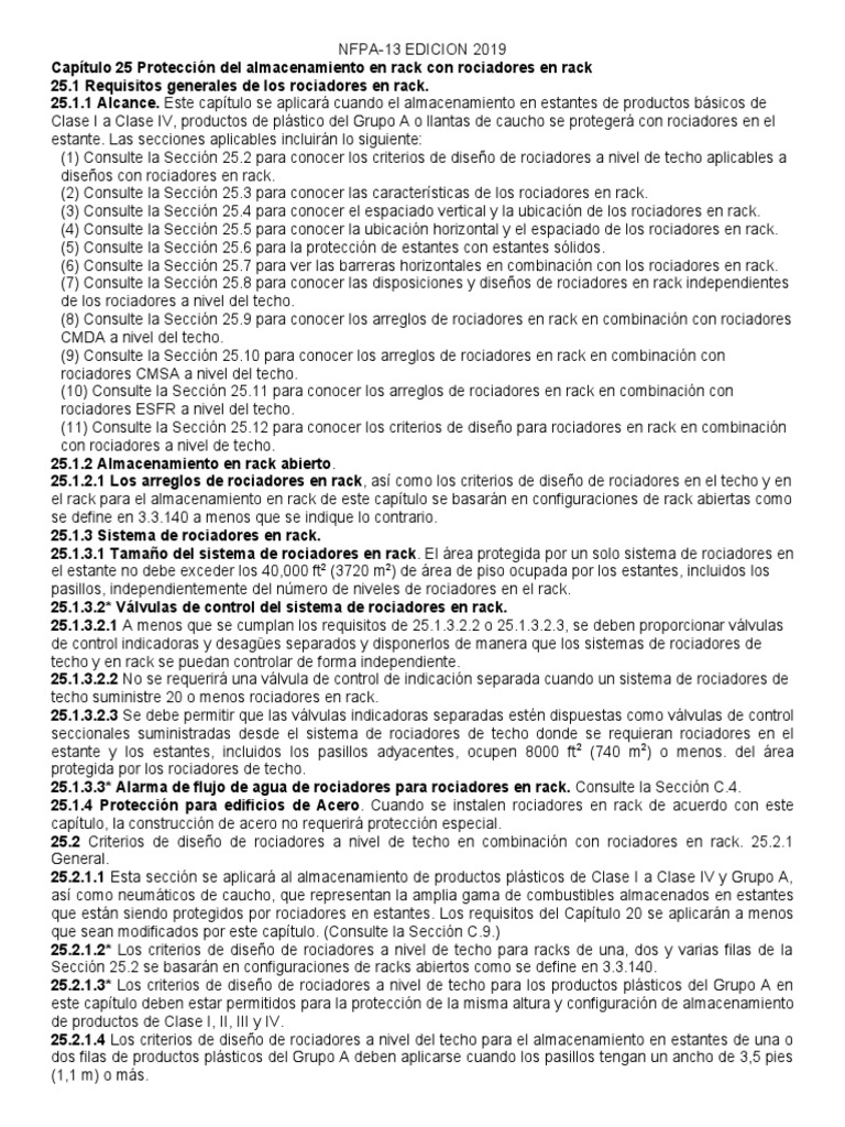 Cap 25 Nfpa-13 2019 | PDF | Bienes manufacturados