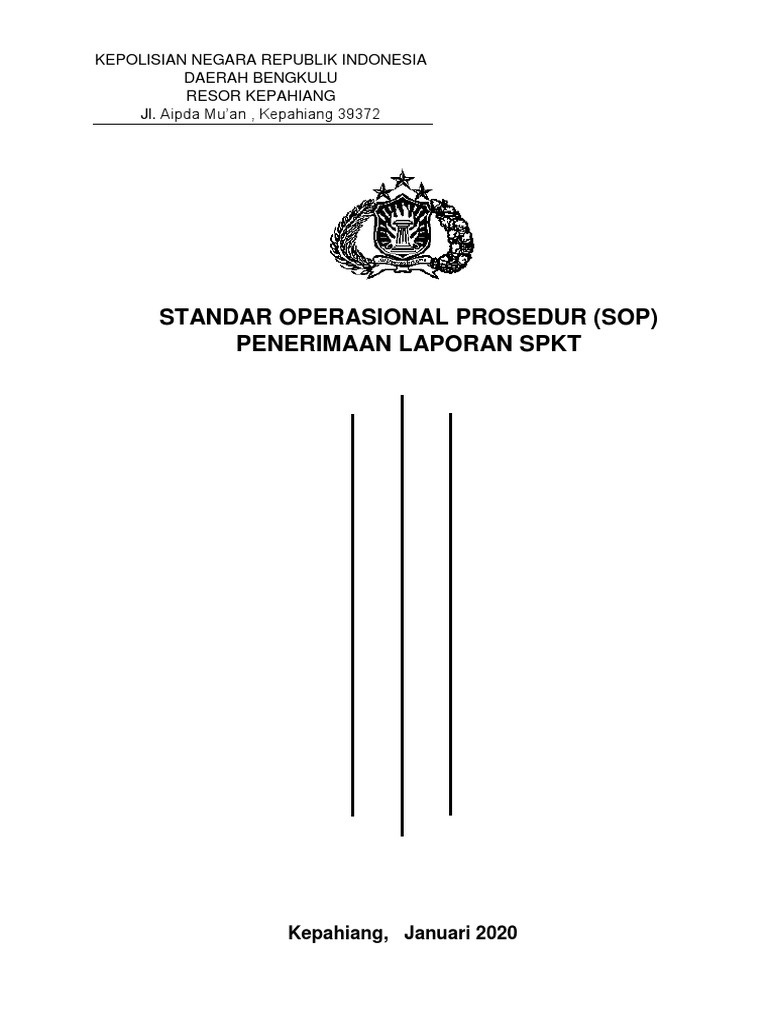 Sop Penerimaan Laporan SPKT | PDF