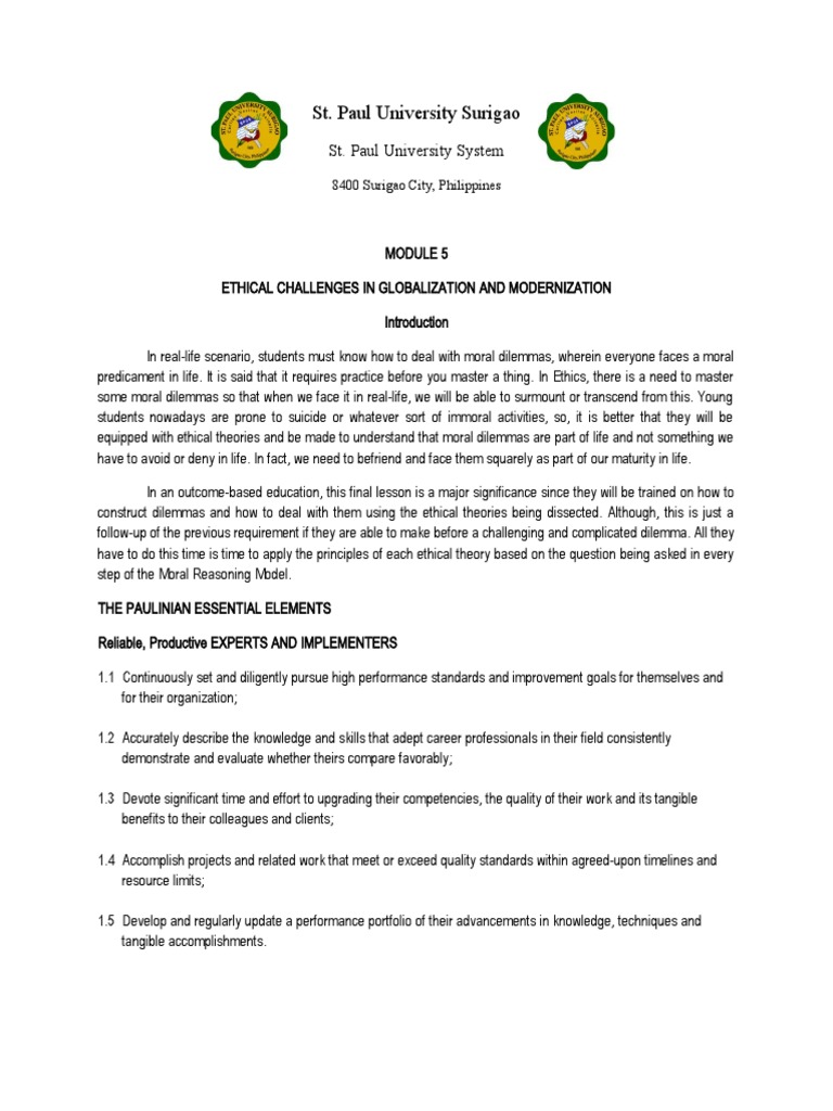 ETHICS SGM5Lesson3 | Download Free PDF | Morality | Utilitarianism