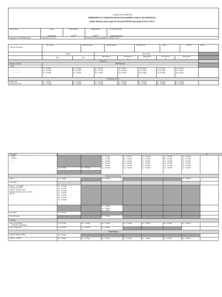 CLINICAL PATHWAYS Nstemi | PDF