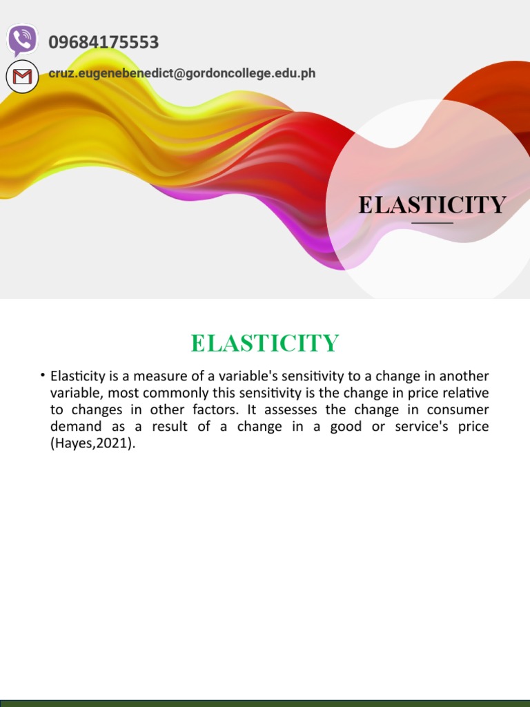 ELASTICITY | PDF | Elasticity (Economics) | Supply (Economics)
