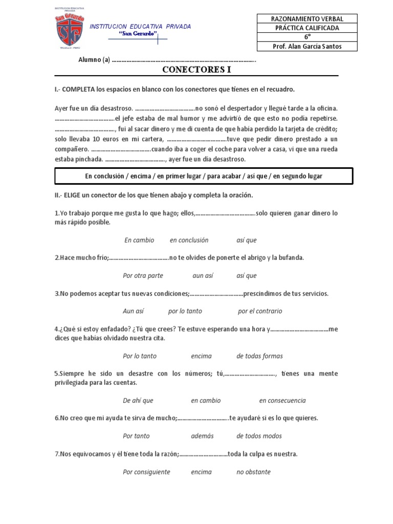 Practica de Conectores I | PDF