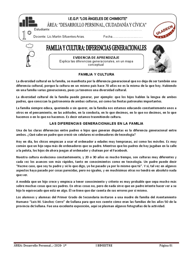 Diferencias Generacionales en la Familia | PDF | Cognición