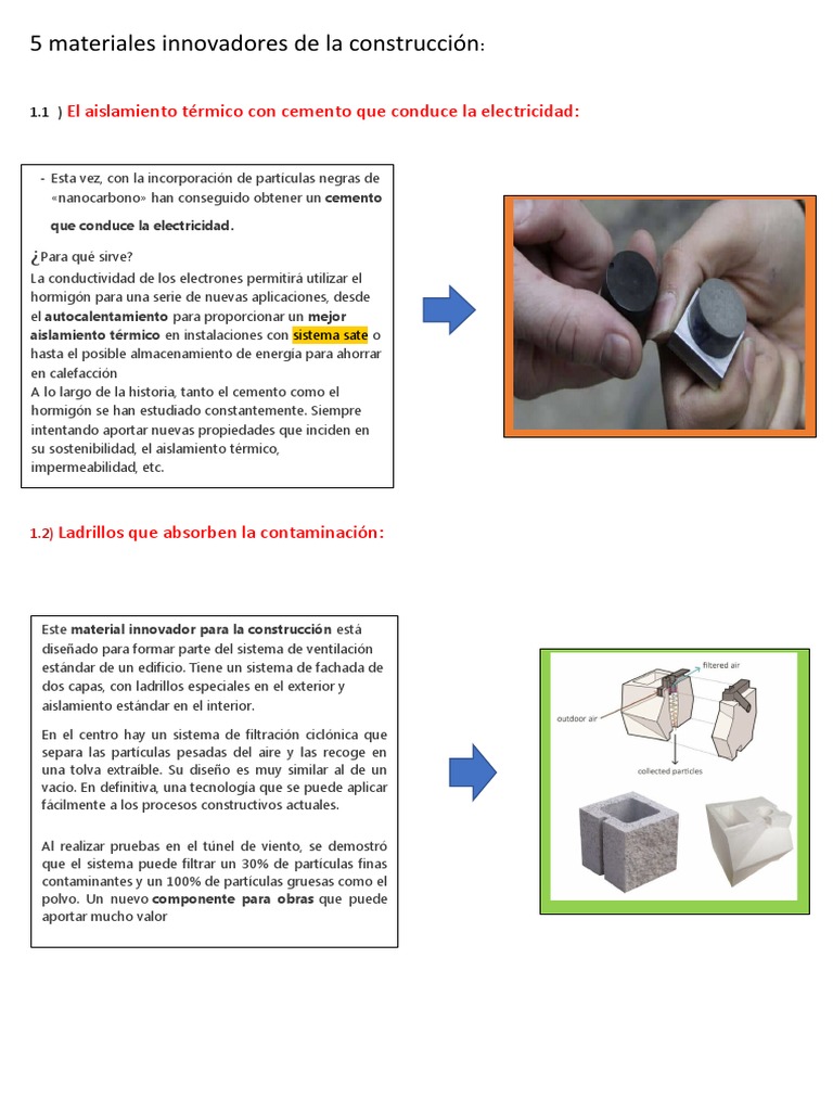 5 Materiales Innovadores de La Construcción | PDF | Ventana | Hormigón