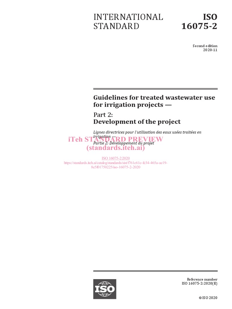 Iso 16075 2 2020 | PDF | Reclaimed Water | Water Supply