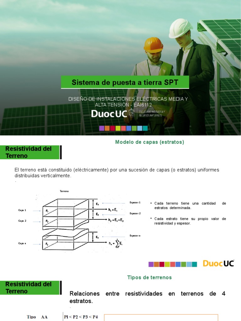 Sistema de Puesta A Tierra SPT | PDF | Resistividad Eléctrica y ...