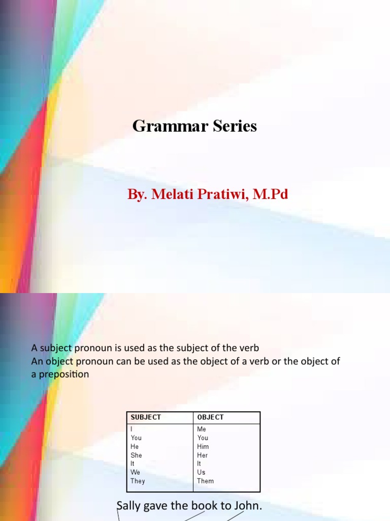 Grammar Series | Download Free PDF | Grammatical Number | Pronoun