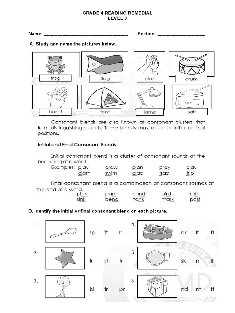 Reading Remedial Level 3 September 7 | PDF
