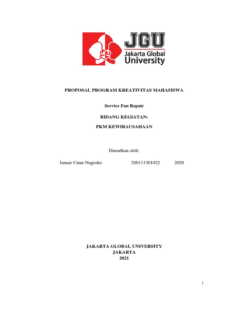 Aldi Hadi Laksono - Universitas Global Jakarta - PKM-K-dikonversi-dikonversi | PDF | Bisnis ...