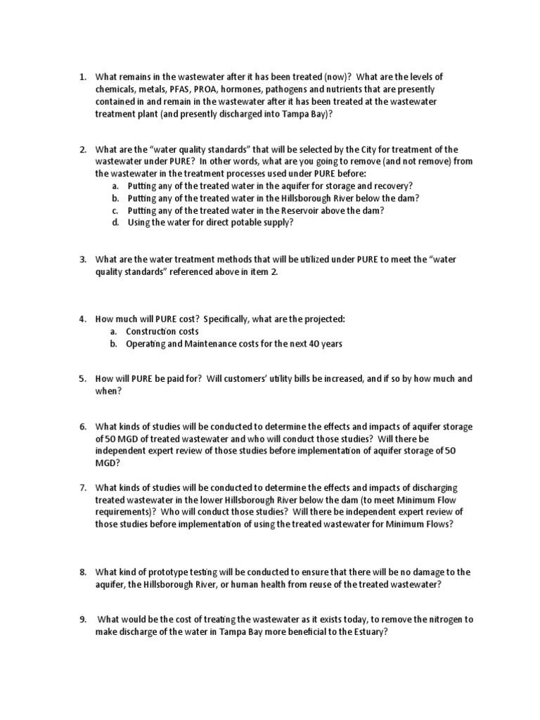 17 Questions PURE | Download Free PDF | Water | Water Treatment