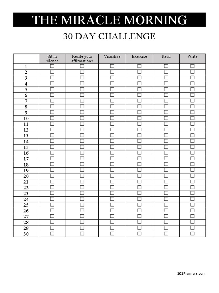 Miracle Morning 30-Day Challenge Guide | PDF