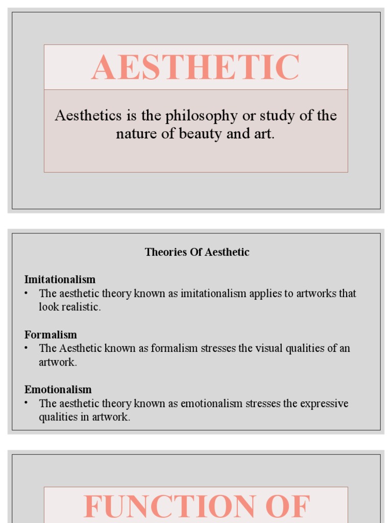 Understanding Aesthetic Theories in Art | PDF | Aesthetics | The Arts