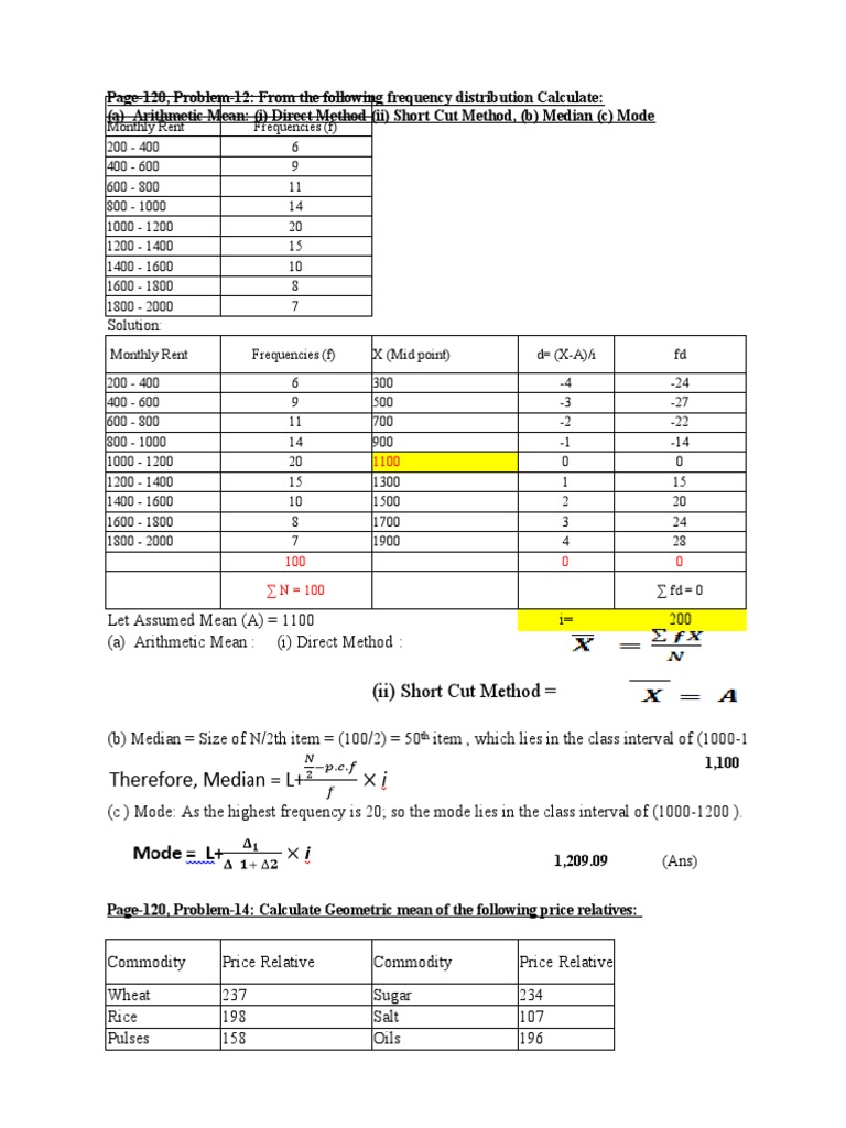 Central Tendency-Ch 4 | PDF | Mean | Median