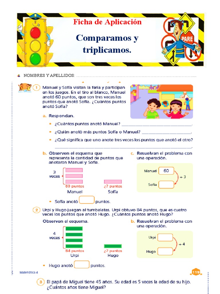 4° FICHA DÍA 2 MAT COMPARAMOS Y TRIPLICAMOS | PDF