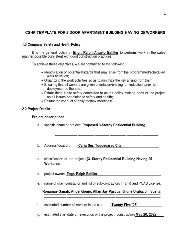 Cshpresidentials Proposed 3 Storey Residential Building | PDF ...