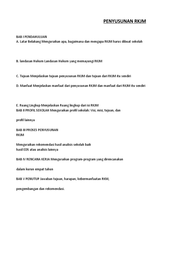 Penyusunan RKJM 2023-2026 | PDF