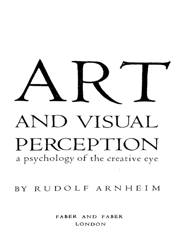 Arnheim on Art and Visual Perception | PDF | Experience | Thought