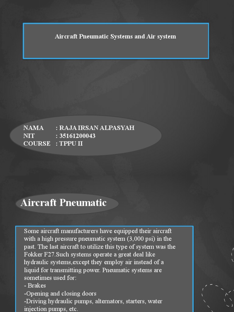 Aircraft Pneumatic Systems and Air System | PDF | Valve | Pump