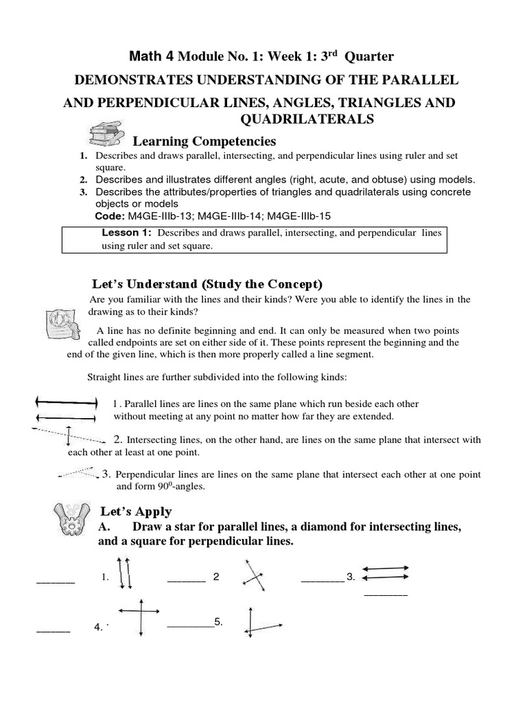Math shapes: parallel, perpendicular, angles, triangles and ...