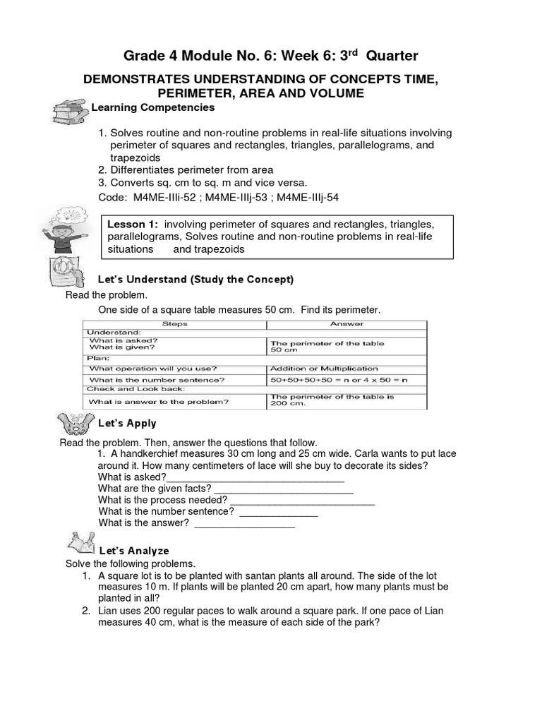 Math4 q3 Module6 Week6 | PDF | Area | Geometry